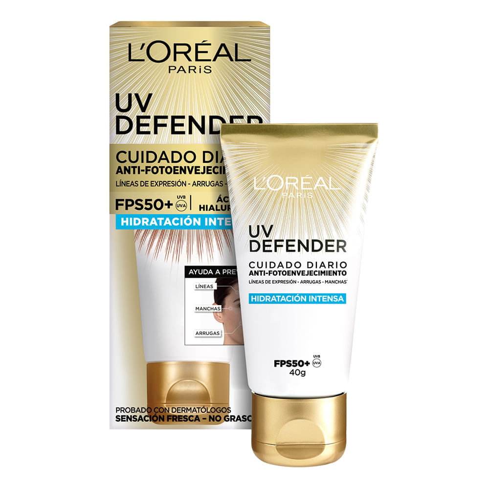 Protector solar L'Oréal Paris UV Defender Hidratación Intensa sin color ...