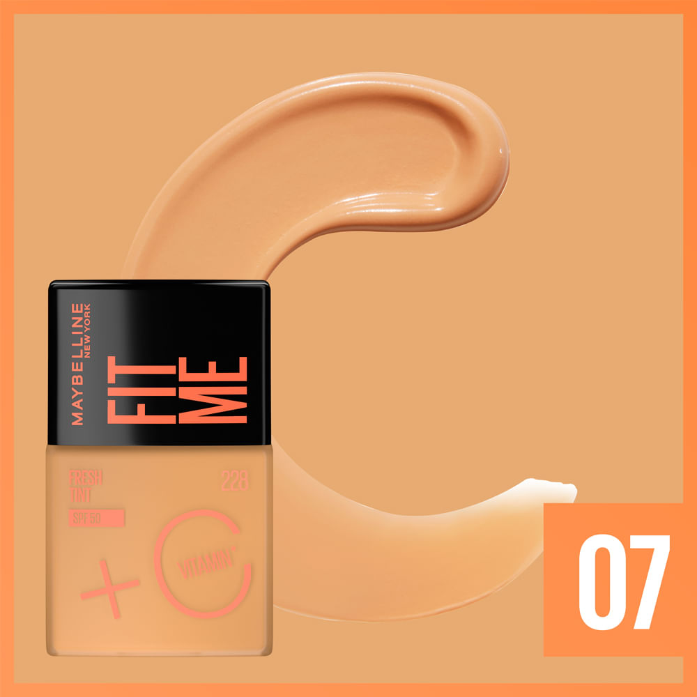 Base Maybelline Fit Me Fresh Tint Spf50 Tono 07 Aruma