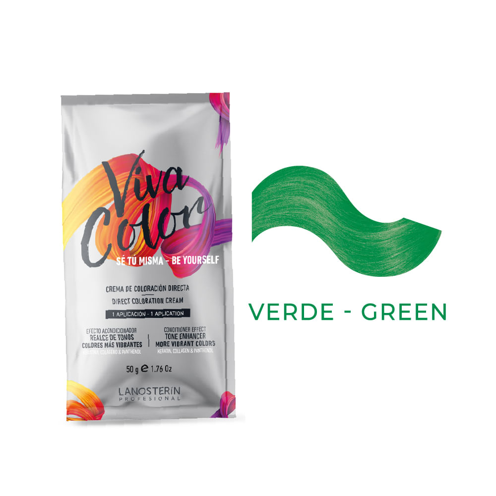 Tinte Fantasia Sachets Verde 50 gr Viva Color