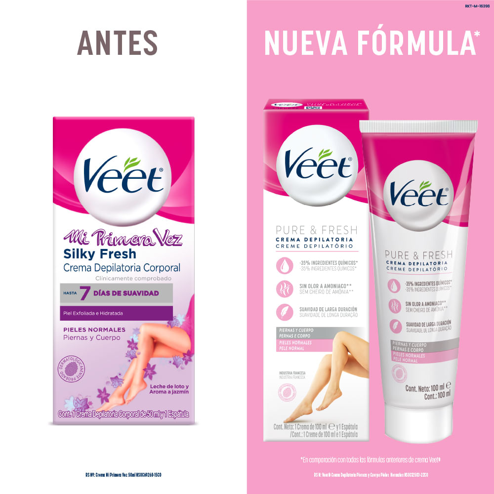 Crema Veet Depilatoria Piel Normal 100ml Pure - Aruma