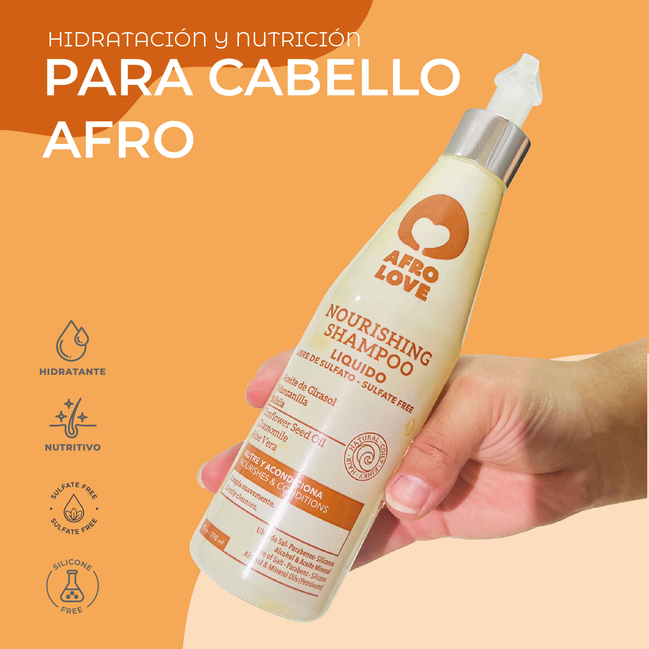 Shampoo Afro Love Nutritivo 290 ml
