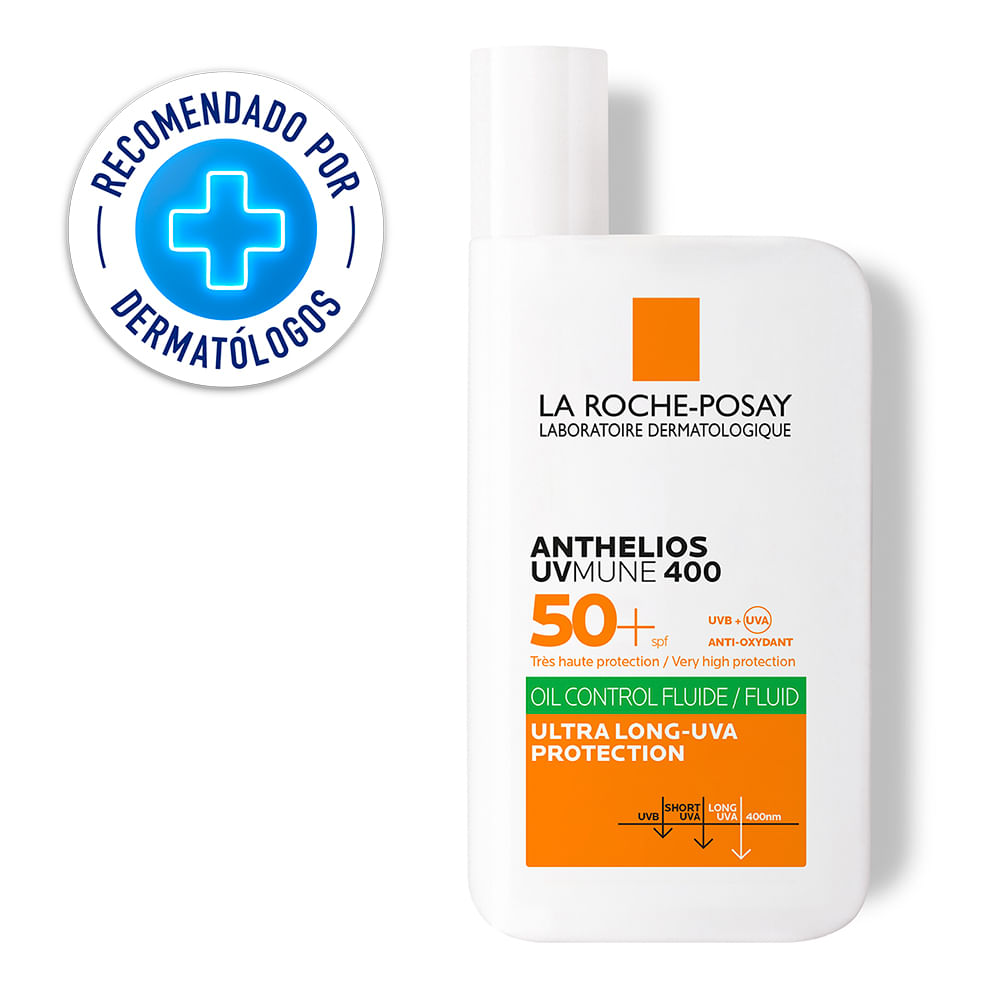 Protector solar La Roche Posay Anthelios UVmune 400 Oil Control Fluido sin color - Aruma