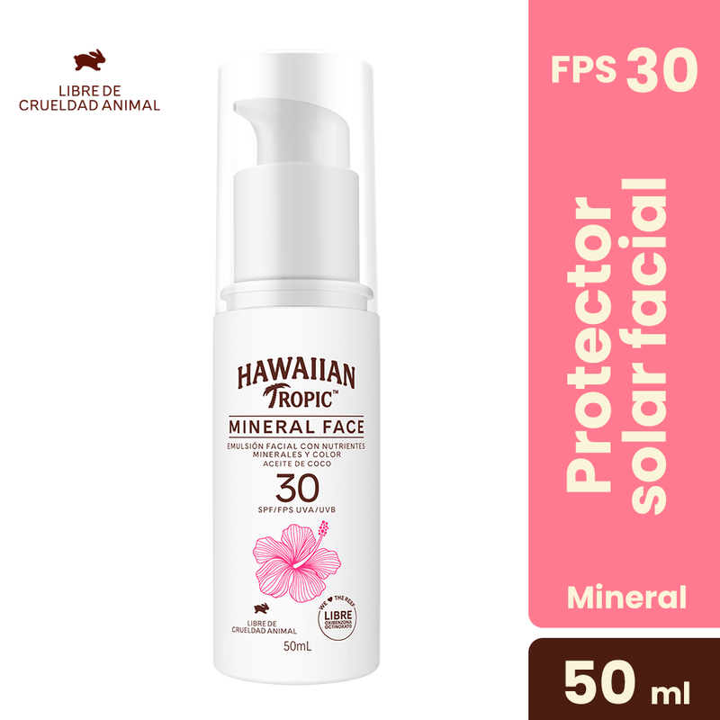 Pack Hawaiian Tropic Mineral Face 50ml + Mineral Brush 4g - Aruma