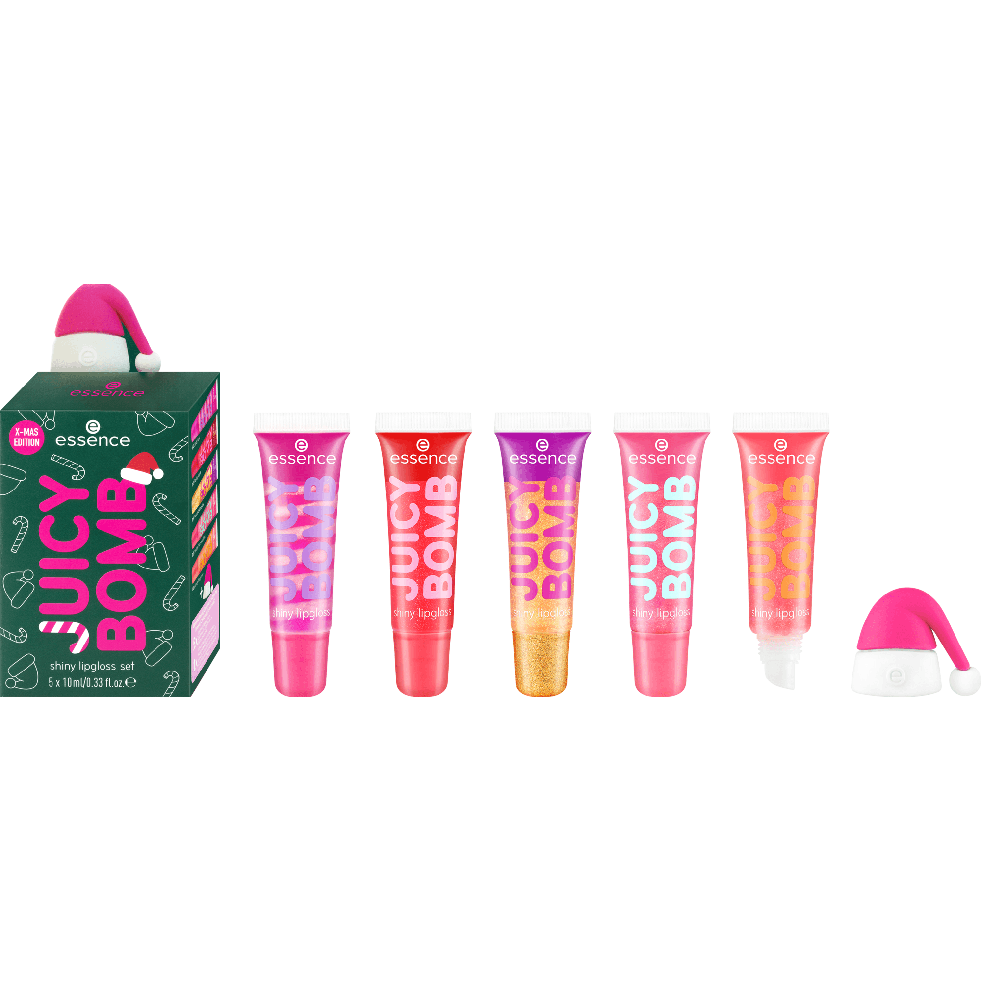 Set Navidad 2024 Essence Juicy Bomb Xmas Edition Shiny Lipgloss Set 01 ...