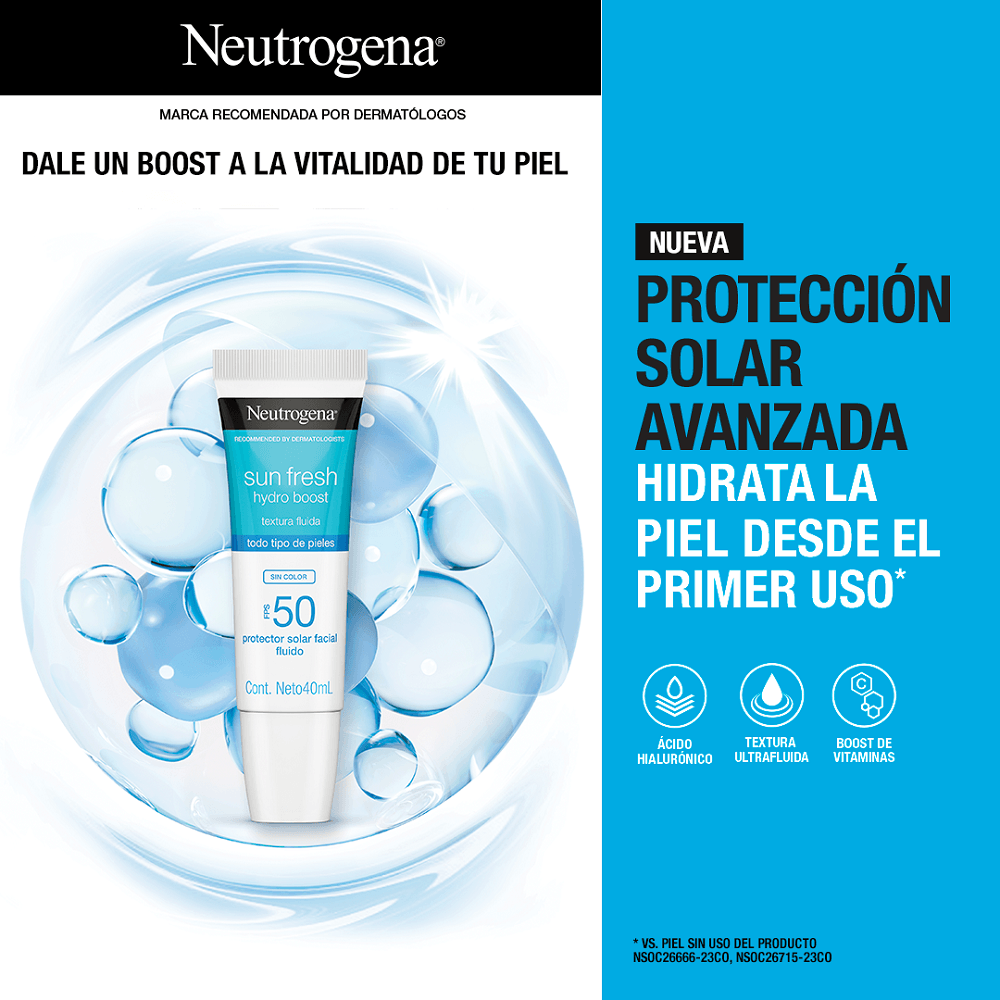 Protector solar NEUTROGENA Sun Fresh Hydro Boost Sin color SPF 50+
