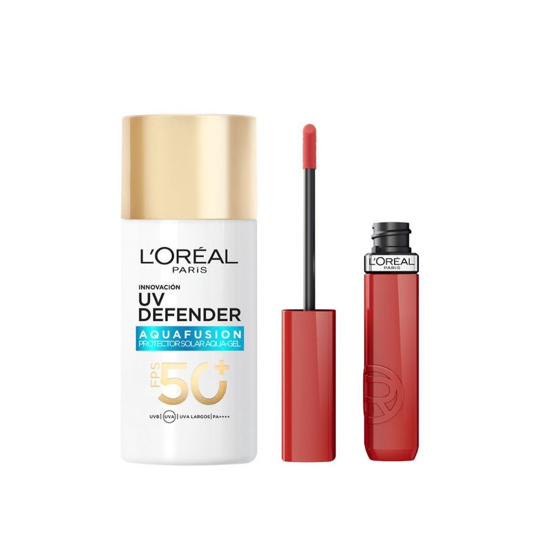 Pack Verano Bloqueador UV Aqua Fusion + Labial Laque Resistance Worth ...